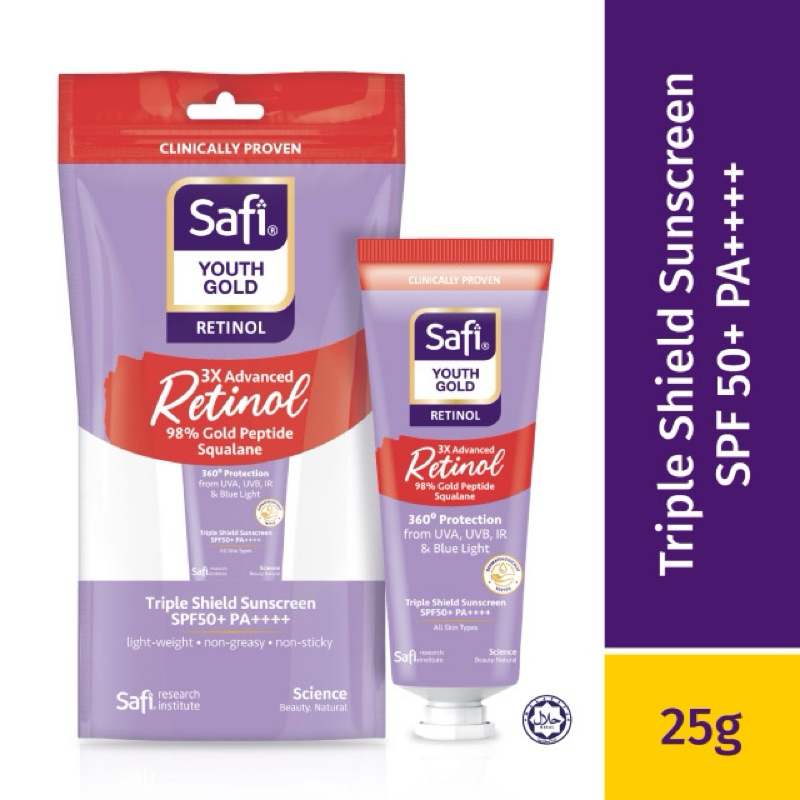 SAFI Youth Gold Retinol Triple Shield Sunscreen SPF50+ PA ...