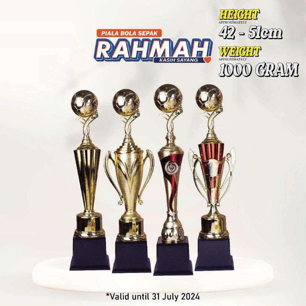 [MERDEKA PROMO] PIALA RAHMAH BOLA SEPAK ( TAPAK BERAT & PRINT ATAS ...