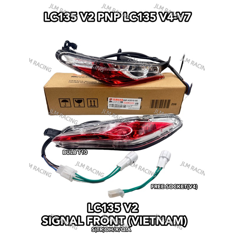 YAMAHA SIGNAL VIETNAM LC135 V2 FRONT SIGNAL SET SIGNAL DEPAN SET WITH SOCKET PNP LC 135 V4 V5 V6 ...