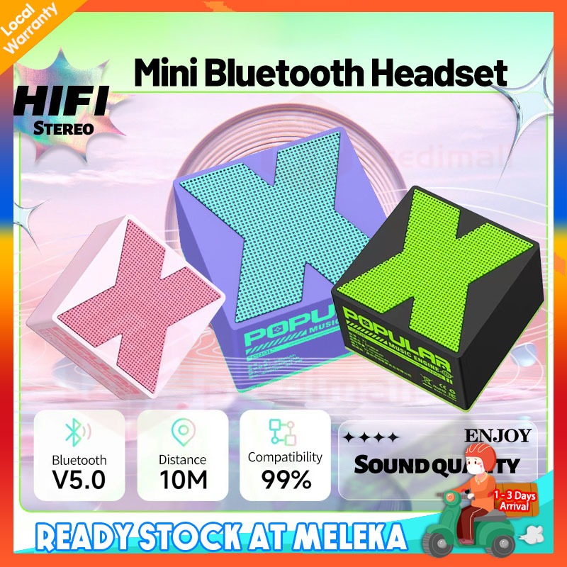 X1 Speaker Portable Bluetooth 5.0 Stereo Surround Mini Desktop Speaker Outdoor Subwoofer ...