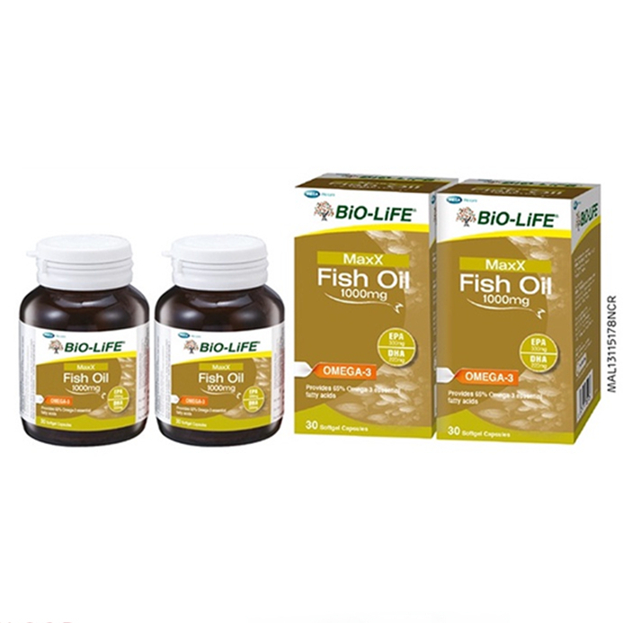 BIO-LIFE MAXX FISH OIL 1000MG SOFTGEL CAPSULE 2x30s (EXP04/2026 ...