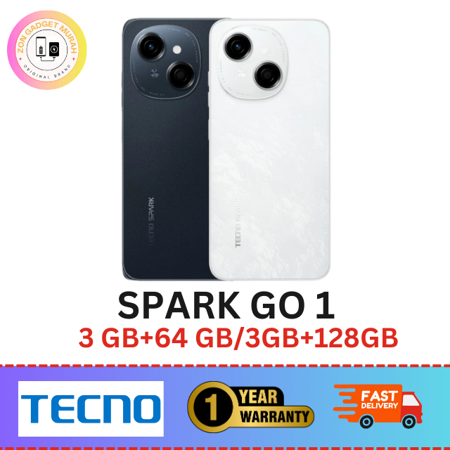 TECNO Spark Go 1 Smartphone (3GB+ 64GB/3GB+128GB) Dual Speaker / 6.67 ...