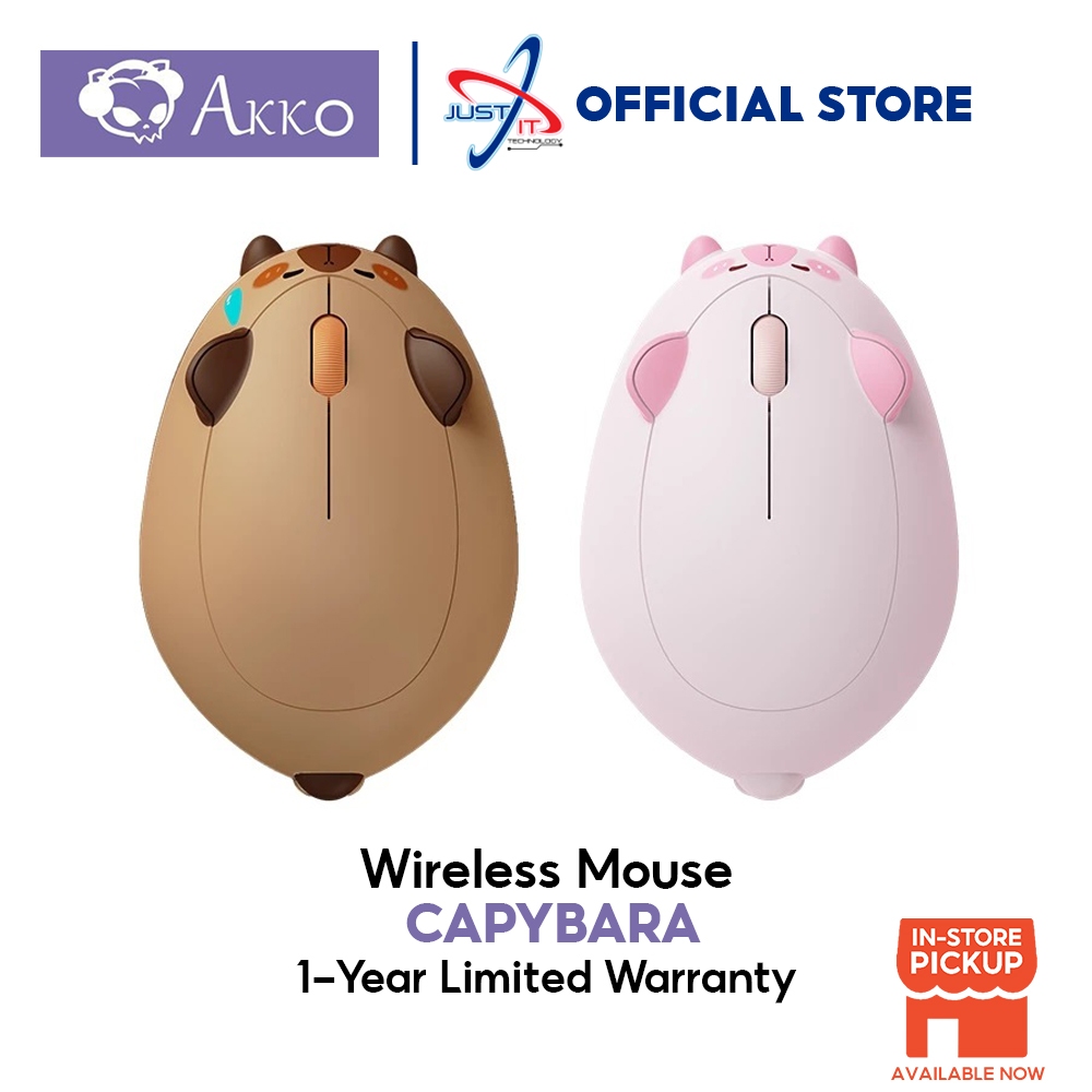 Akko Capybara Wireless Mouse - Pink/Brown | Shopee Malaysia