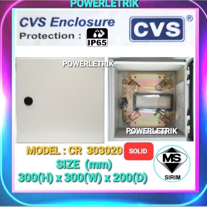 🔥READY STOCK🔥 CVS CR 303020 SOLID OUTDOOR METAL ENCLOSURE BOX 300mm(H ...