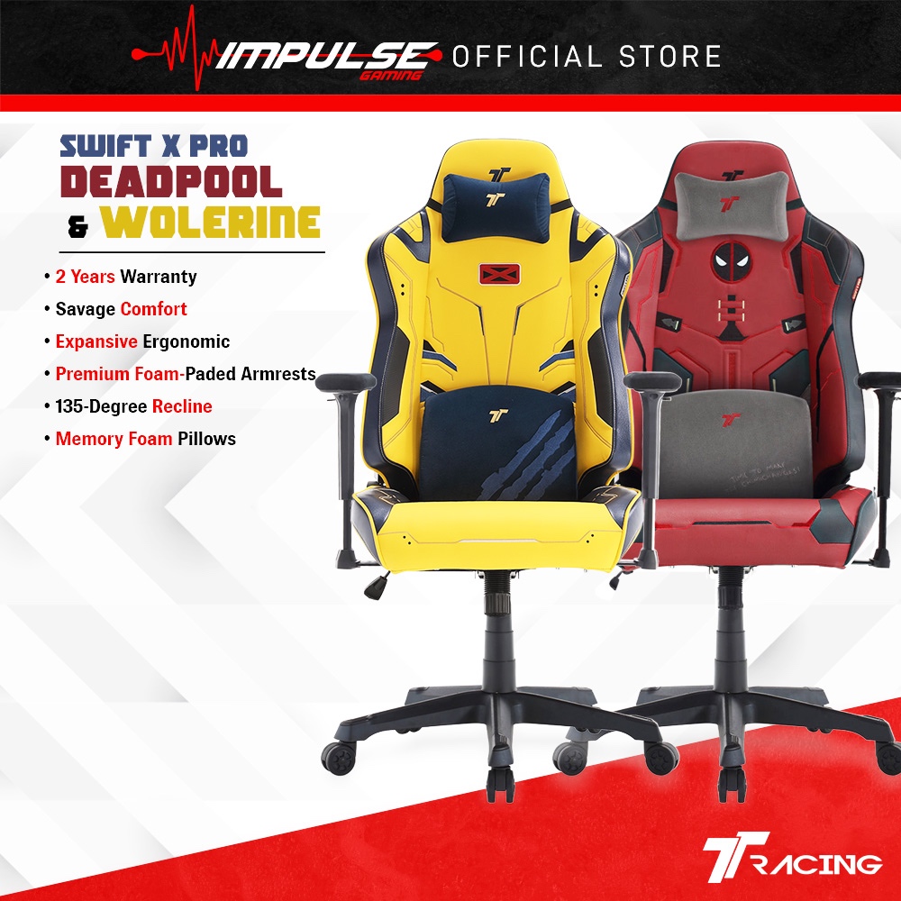 TTRacing Swift X Pro Gaming Chair - Deadpool & Wolverine Edition Gaming ...
