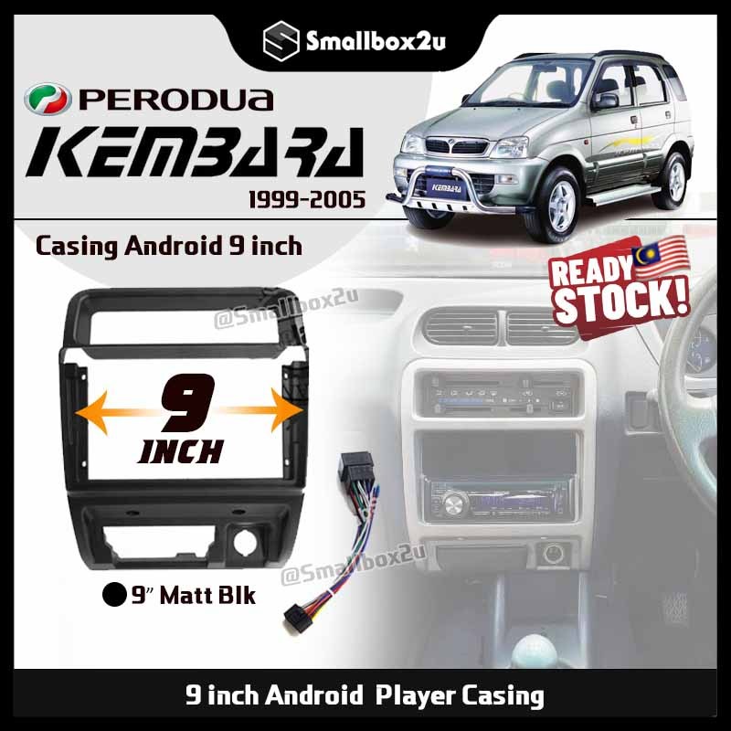 Perodua Kembara 1995-2005 asing android player 9" inch case with socket ...