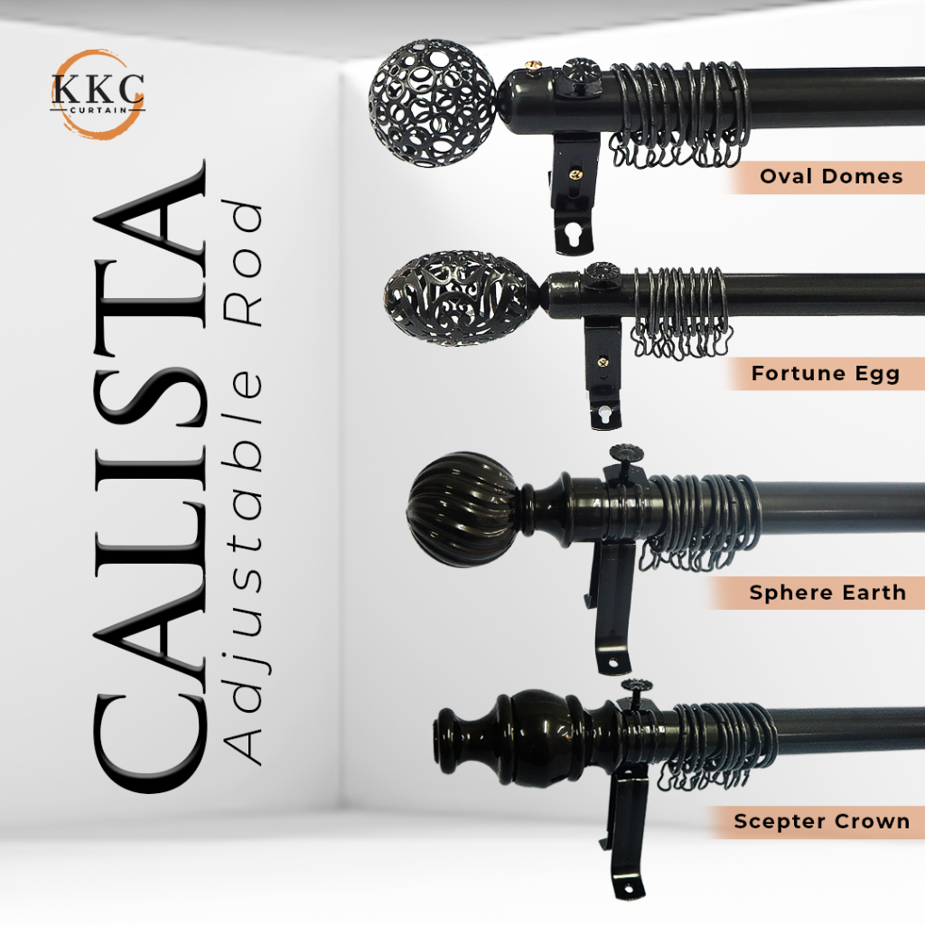 KKC CALISTA Aluminium Extendable Curtain Rod/Rod Langsir/Rod Langsir ...
