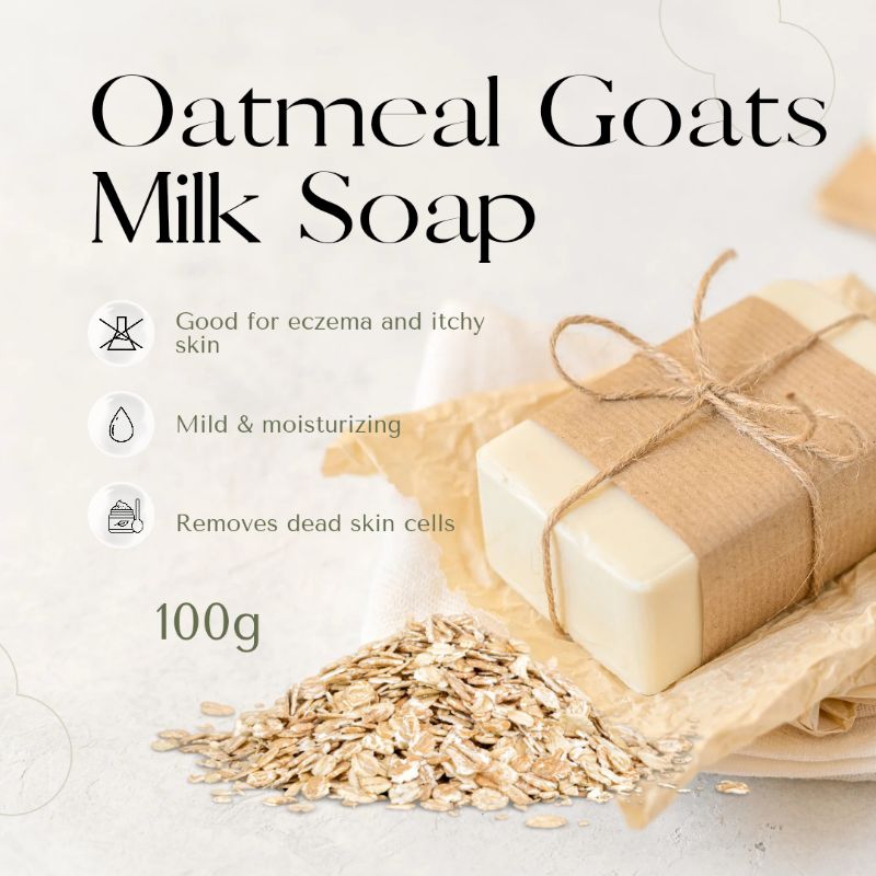 Sabun Goats Milk Oatmeal Soap body wash Moisturizer Calming Redness ...