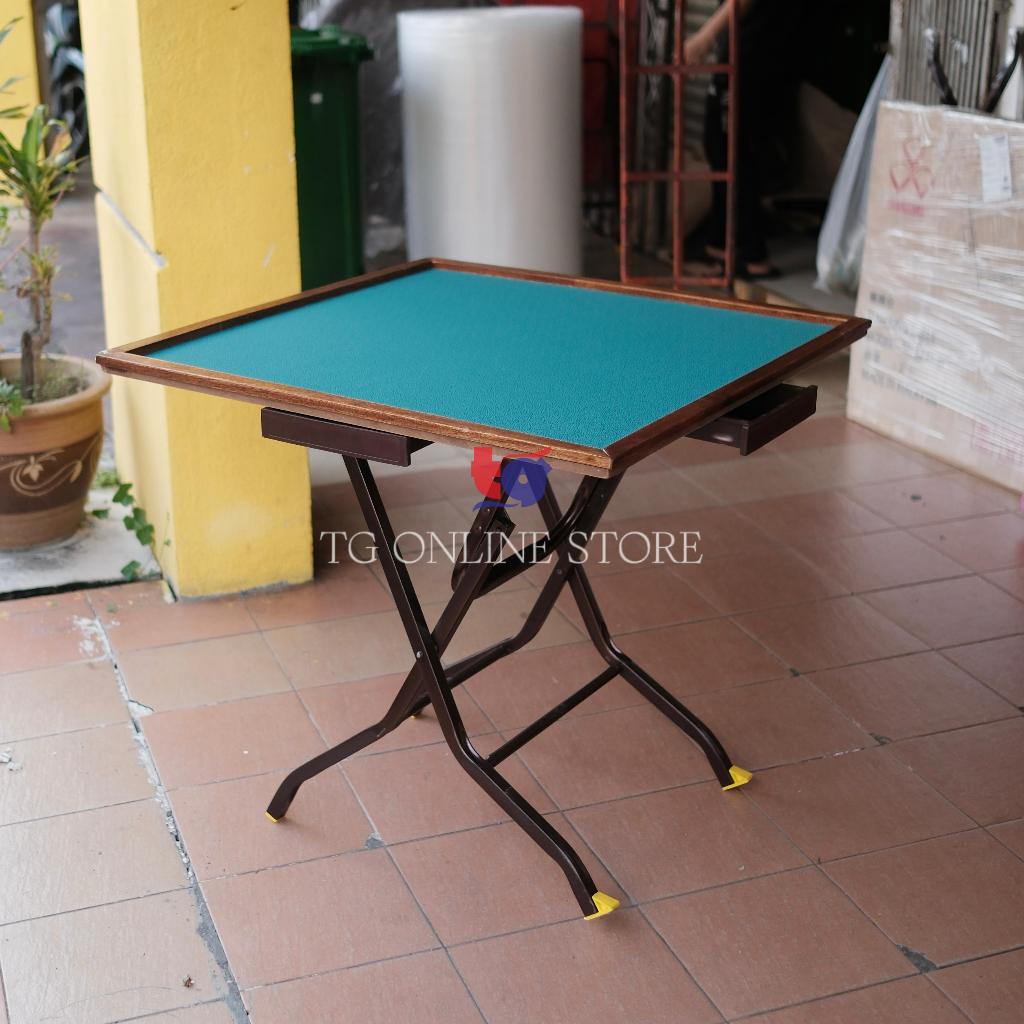 3V Mahjong Table With Drawer / Wooden-Edge Foldable Foldable mahjong ...