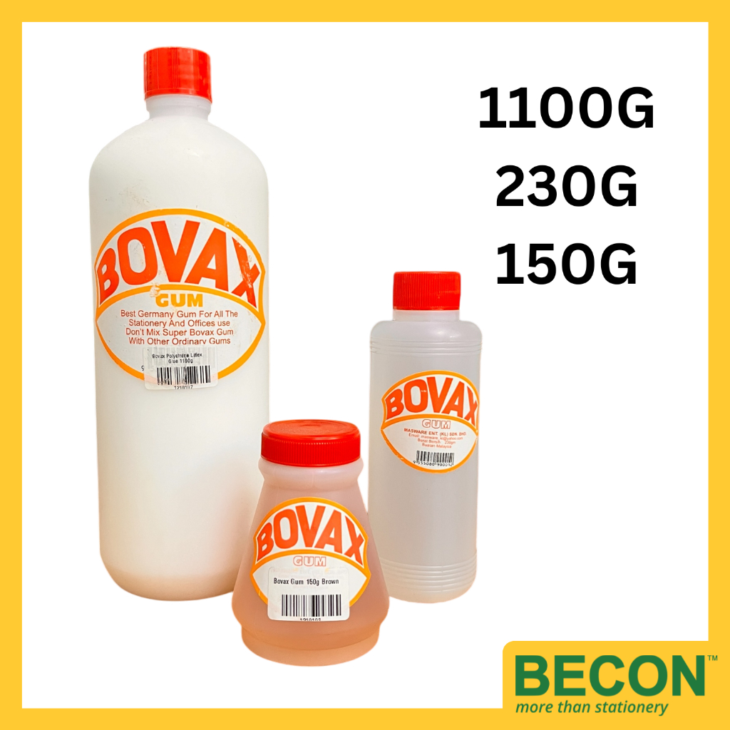 Bovax Gum Brown | Transparent | Latex | 1100g | 230g | 150g | Shopee ...