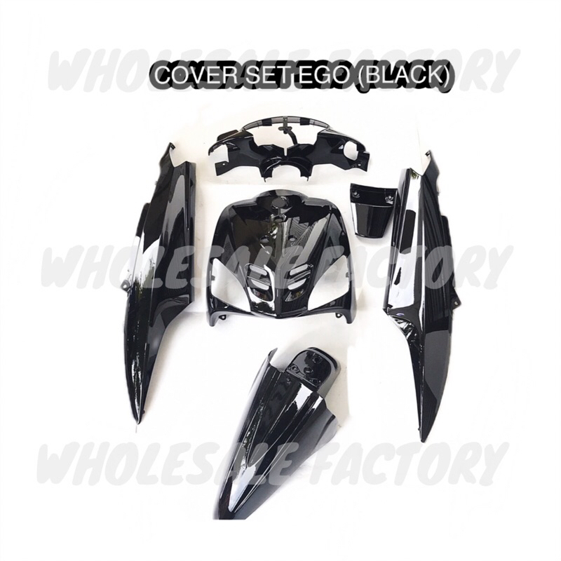 YAMAHA BODY COVER SET EGO V1 MODEL LAMA BLACK / DRMK | Shopee Malaysia