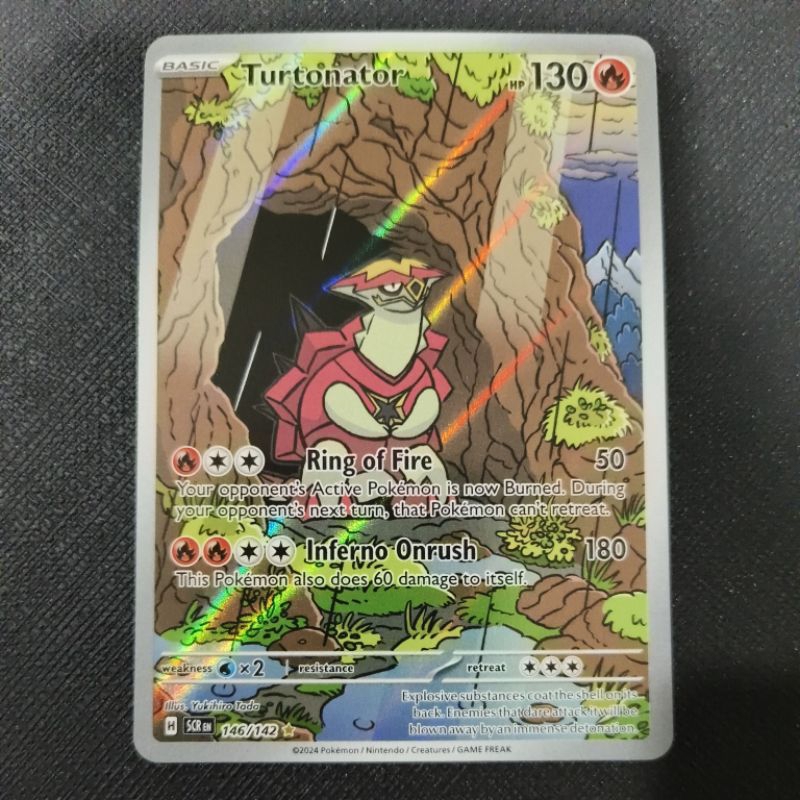 Pokemon Card TCG : SV7 Stellar Crown: Turtonator 146/142 Illustration Rare 100% Original Pokemon ...