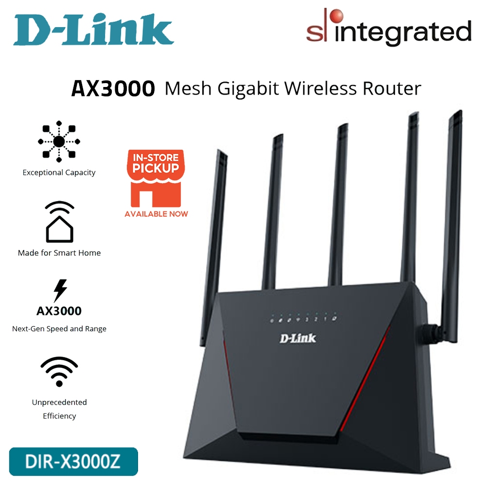 D-Link DIR-X3000Z AX3000 WiFi 6 Mesh Gigabit Wireless Router | Shopee Malaysia