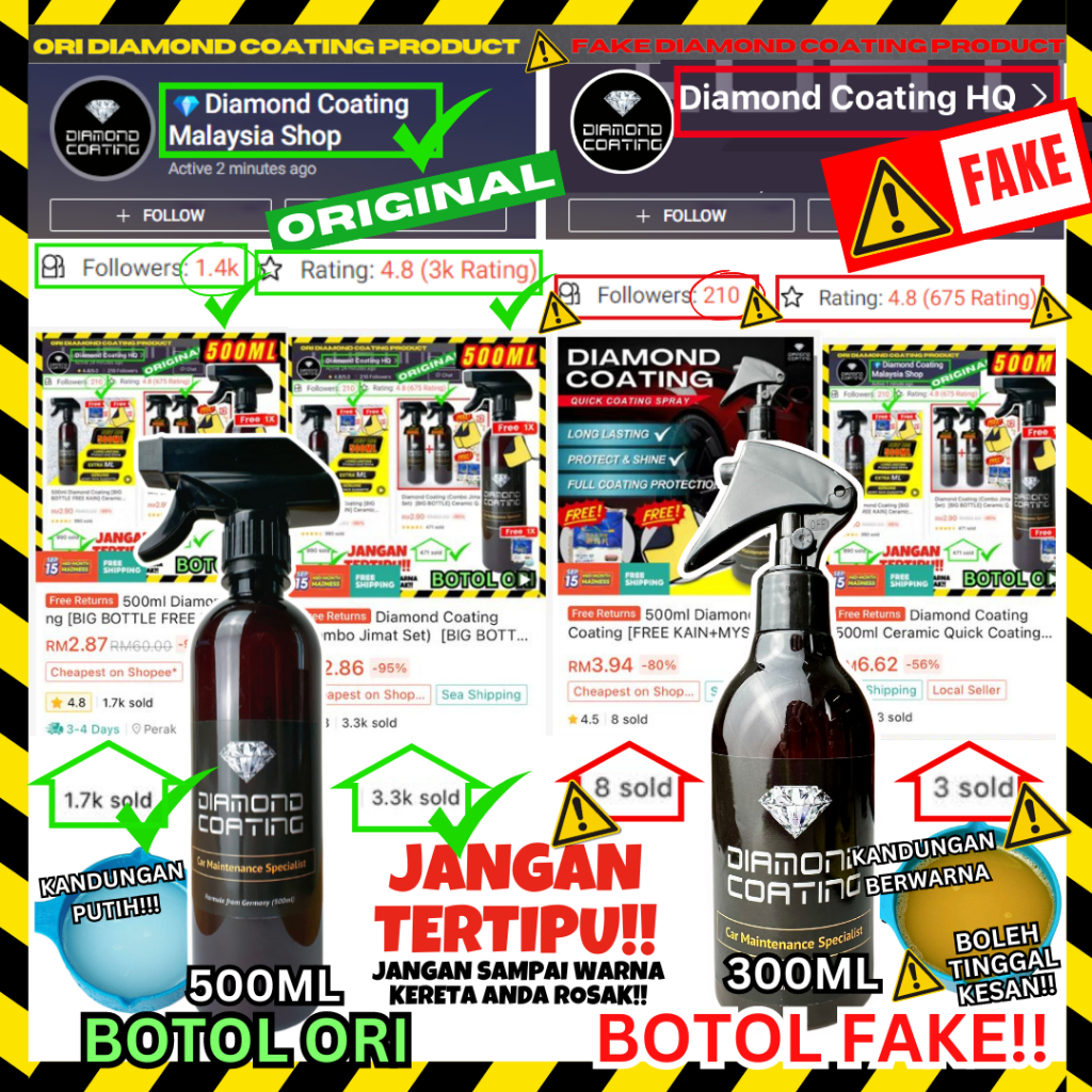 Diamond Coating 500ml Ceramic Quick Coating Spray Car Polish Headlamp ...