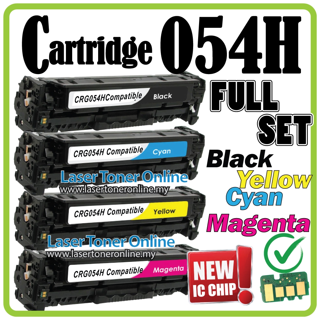 Full Set Compatible Canon Cartridge 054 CRG054 LBP620C LBP621Cw ...