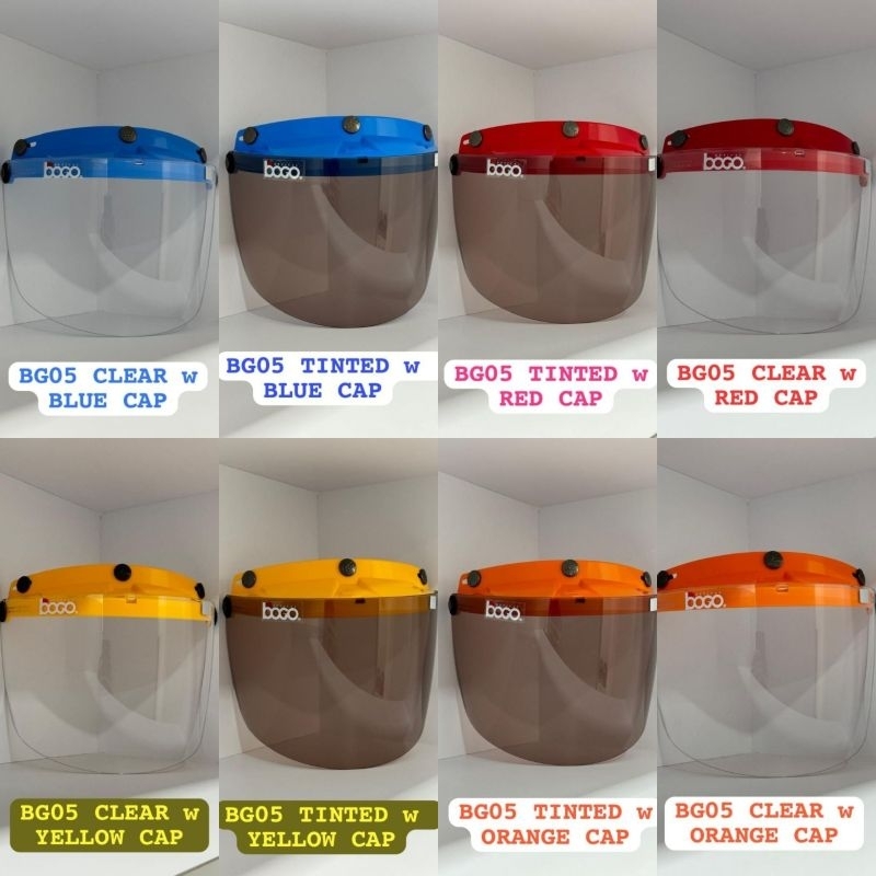 BOGO Visor Helmet Motorcycle 3 Button Cap Warna MHR,MS88,SGV,MAGNUM ...