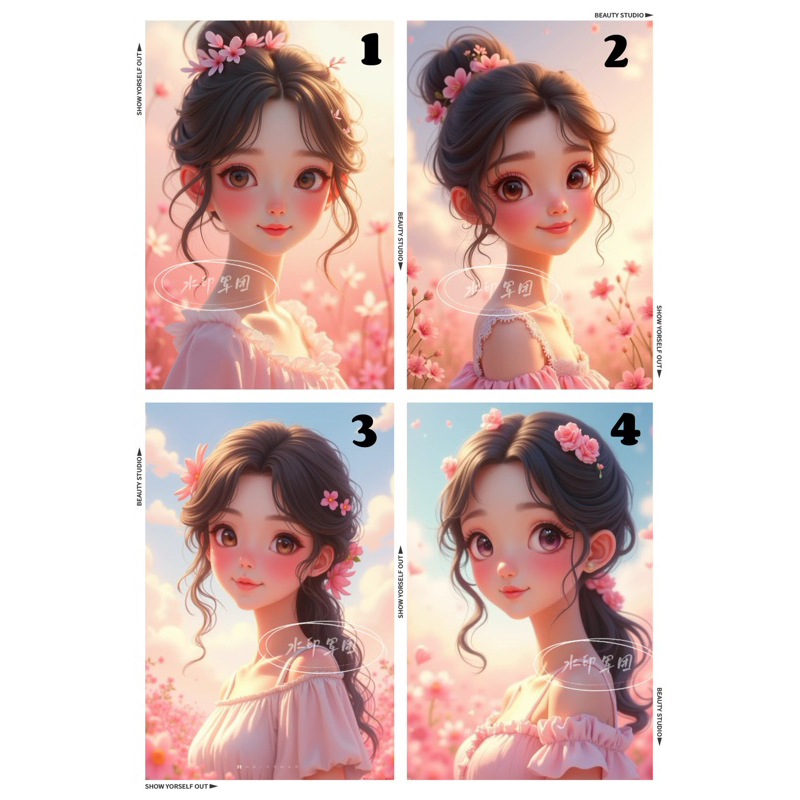 Ai Creator wallpaper image background avatar imej girl perempuan cantik ...