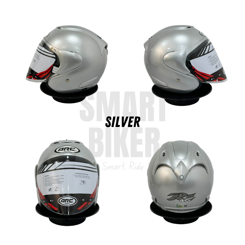 ARC Ritz Helmet Plain 100% Original Motorcycle SIRIM Approved JPJ Lulus ...