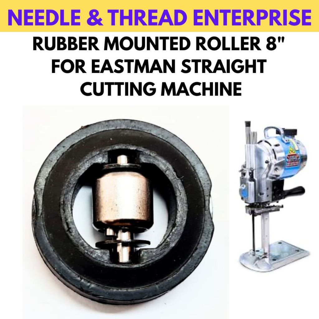 RUBBER MOUNTED ROLLER 8" FOR EASTMAN STRAIGHT CUTTING MACHINE /ROLLER ...