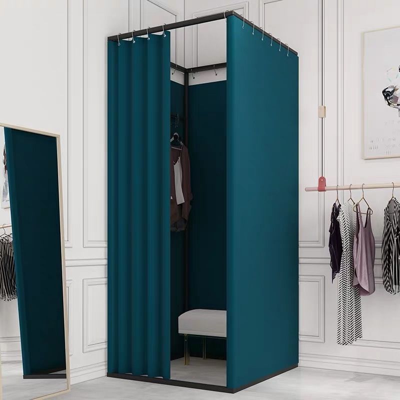 Simple fitting room door curtain portable changing room movable fitting ...