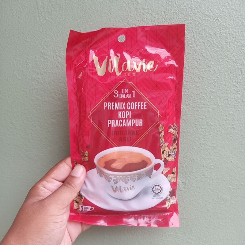 Vilavie 3in1 Instant Original Premix Coffee Drink Kopi Pracampur Asli 3 ...