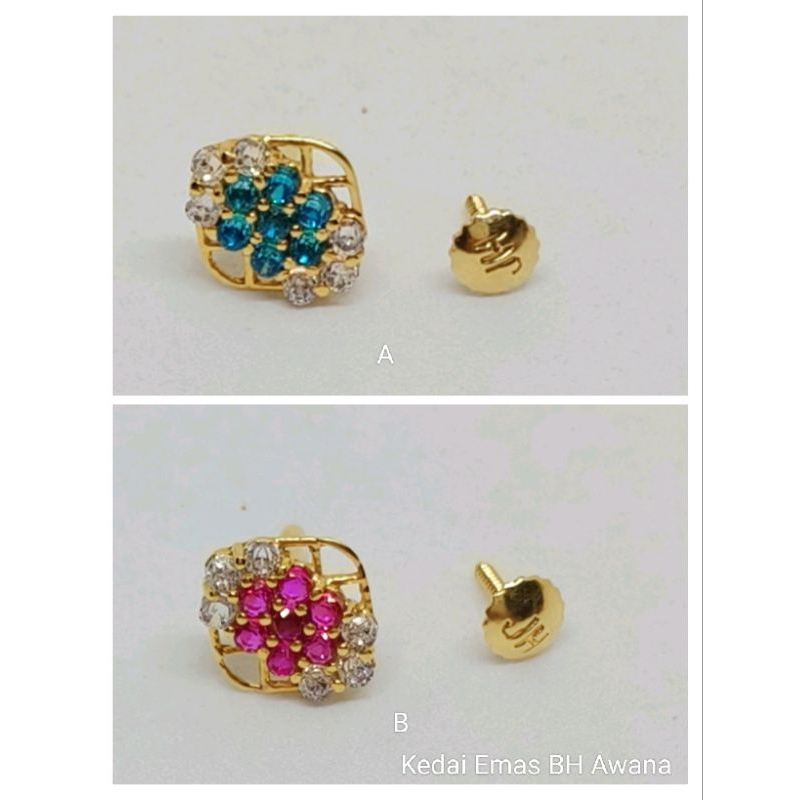 Fancy Design Gold Mukuthi/ Nose Stud/ Subang Hidung Emas | Shopee Malaysia