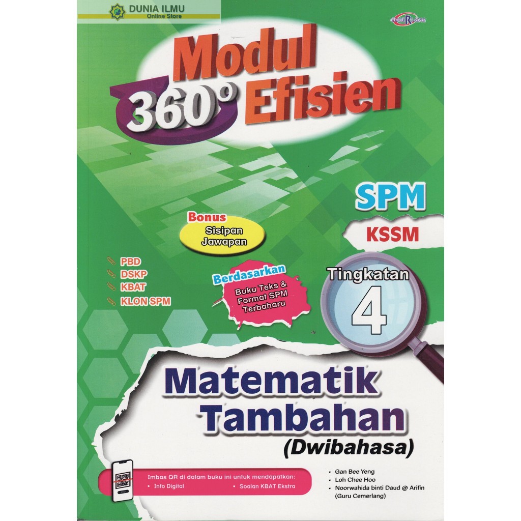 BUKU LATIHAN : MODUL 360 EFISIEN MATEMATIK TAMBAHAN ( DWIBAHASA ...