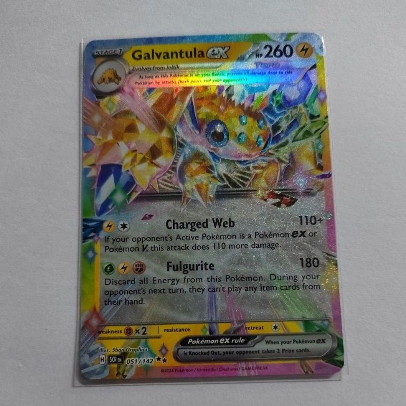 POKEMON TCG ORIGINAL SINGLE CARD STELLAR CROWN GALVANTULA EX 051/142 | Shopee Malaysia