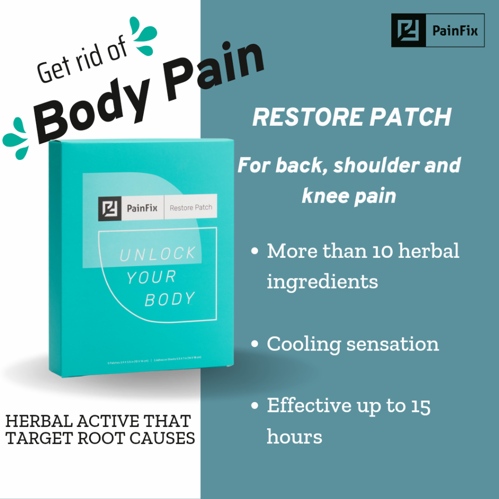 PainFix Restore Patch for Muscles & Joints (5 Patches) Natural Herbal ...