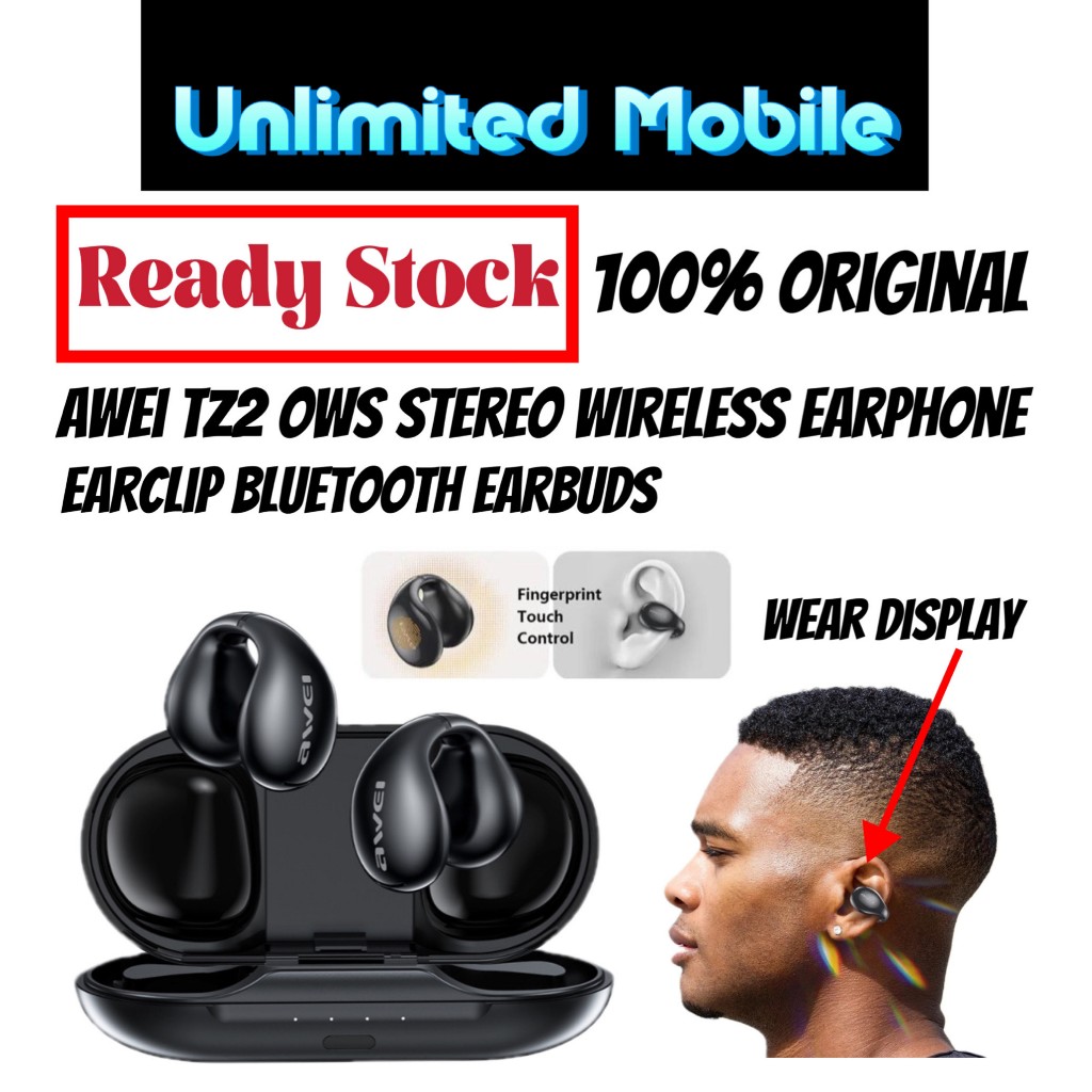 Awei TZ2 OWS Bone Conduction Headphones Open Ear Earphone Bluetooth ...