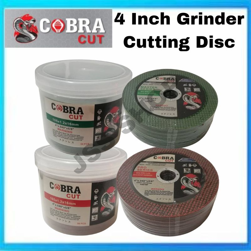 COBRA CUT 4 Inch Grinder Cutting Disc (Master Series & Pro Series) - 25 ...