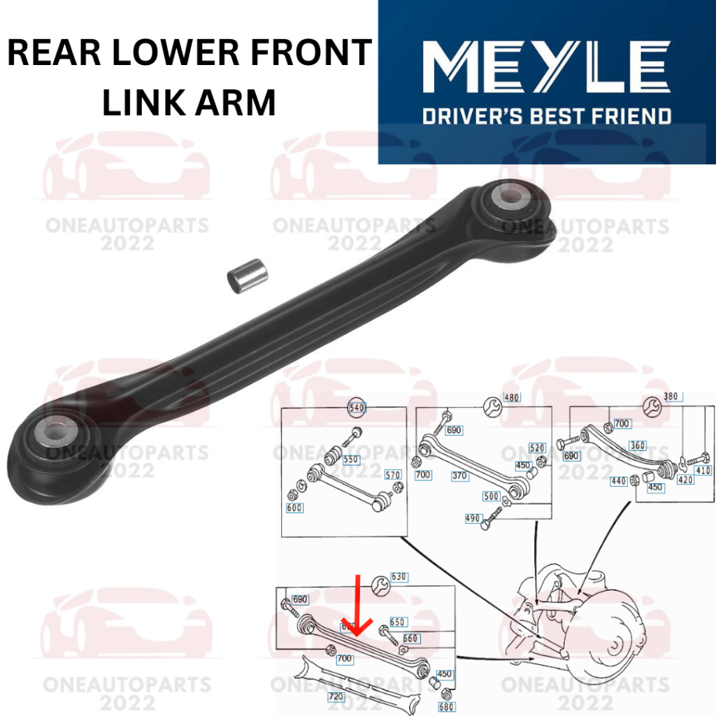 MEYLE GERMANY REAR LOWER FRONT LINK ARM (1PC) MERCEDES BENZ W124 W201 ...
