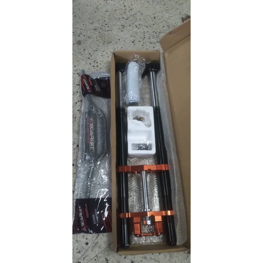 KLX150 - FRONT FORK FULL CNC SINGGLE & DOUBLE ADJUSTER - UPSIDE DOWN WITH HANDLE BAR (READY ...