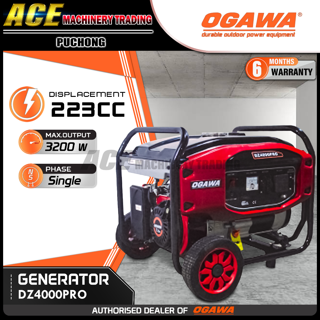 [ 100% Original ] OGAWA PRO SERIES GENERATOR | 223cc | Recoil Start ...