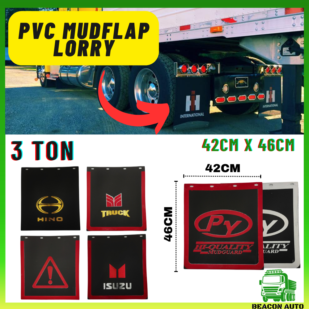 Beacon Cheras PVC Mudflap Lori 3 ton Mudflap Belakang 42CM x 46CM Rear ...