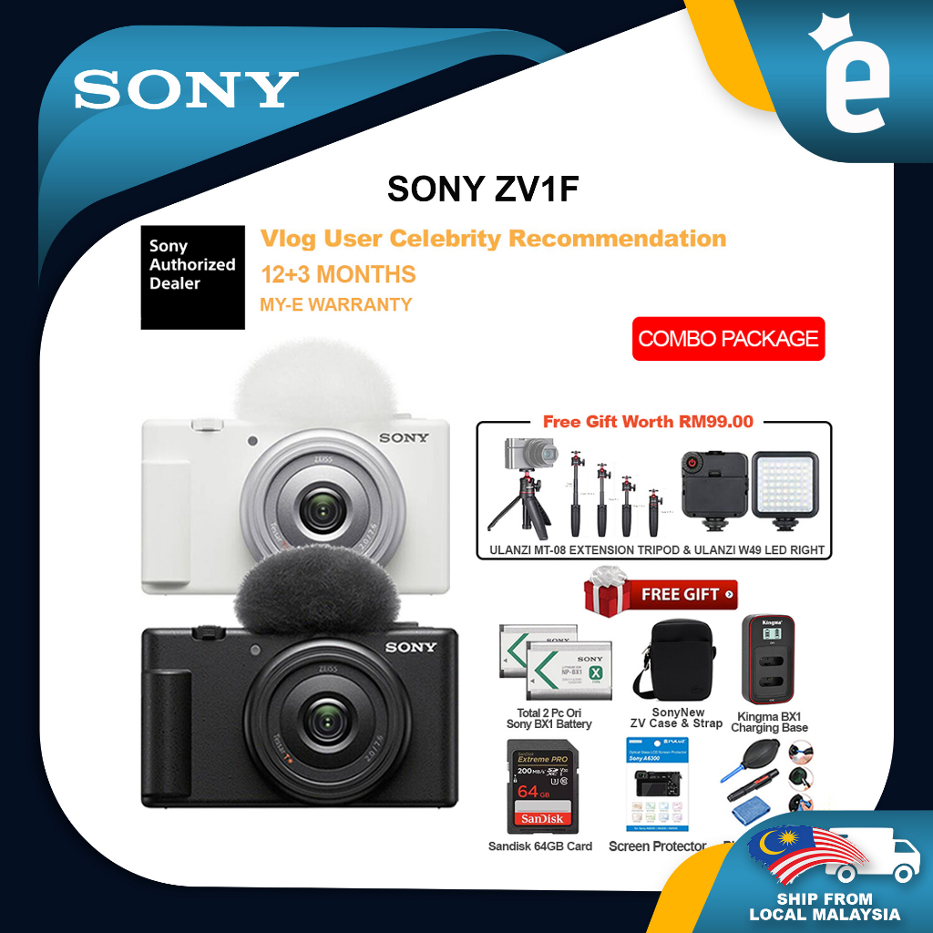 Sony ZV-1F ZV1F Digital Camera Vlogging Camera SONY MALAYSIA 12+3 MONTH WARRANTY | Shopee Malaysia