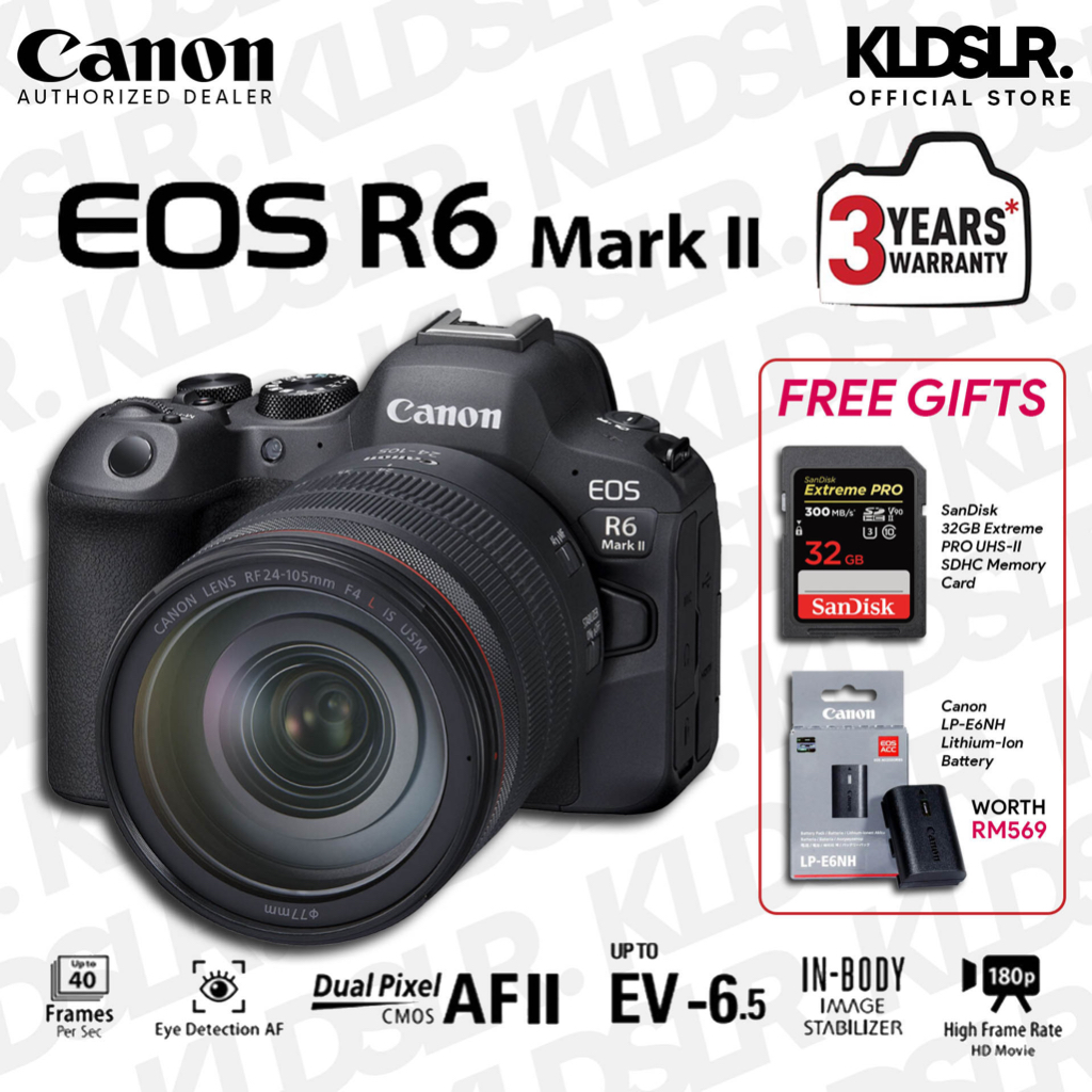 Canon EOS R6 Mark II / EOS R6 II / EOS R6II Mirrorless Camera + RF 24 ...