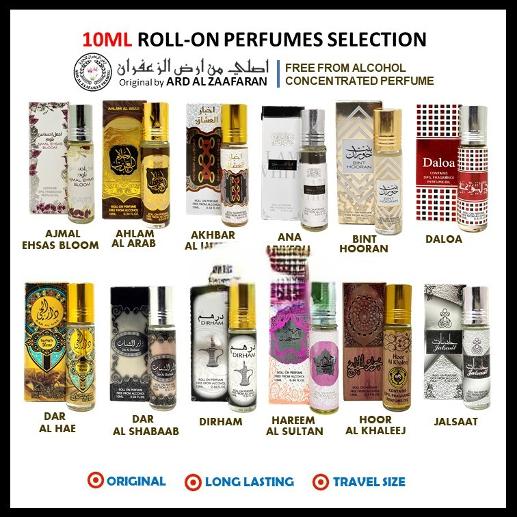 Ard Al Zaafaran Perfume Oil 10ML Roll On Non Al Cahool Perfumes ...