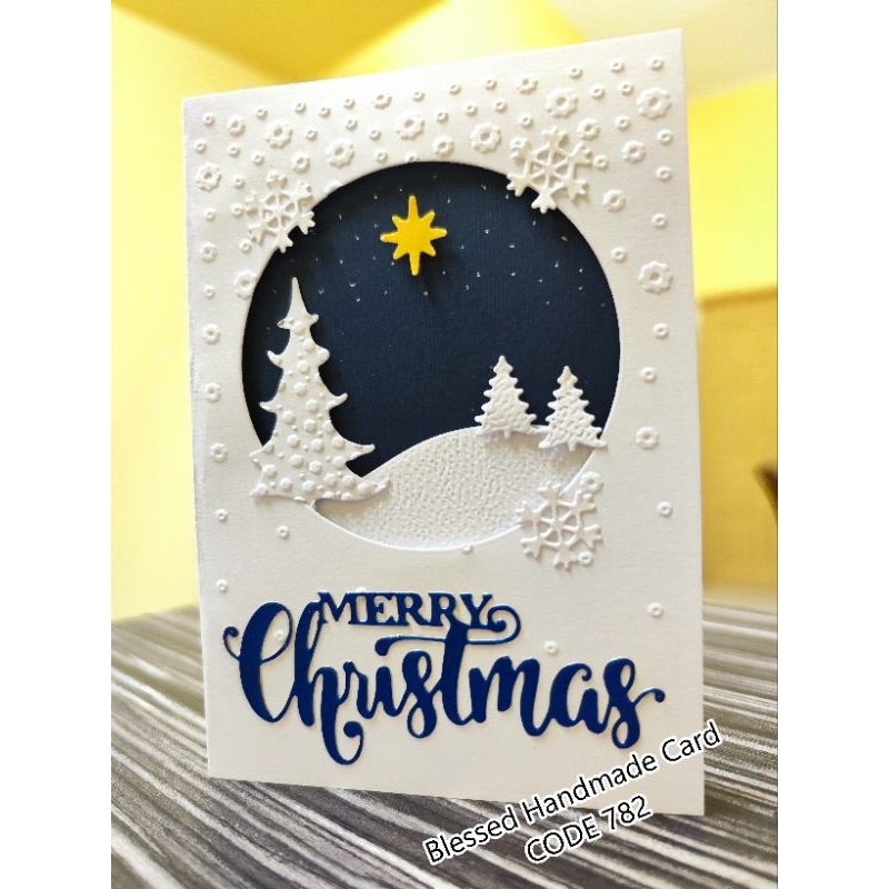 Handmade cards - Christmas Card (A6 Size- Folded card) | Shopee Malaysia