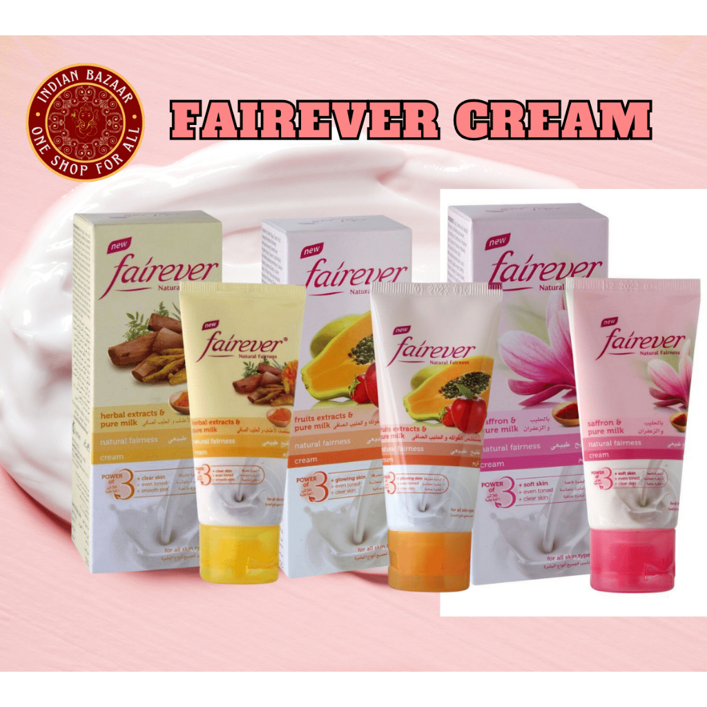 FAIREVER Natural Fairness Cream-Herbal Extracts & Pure Milk ,Fruits ...
