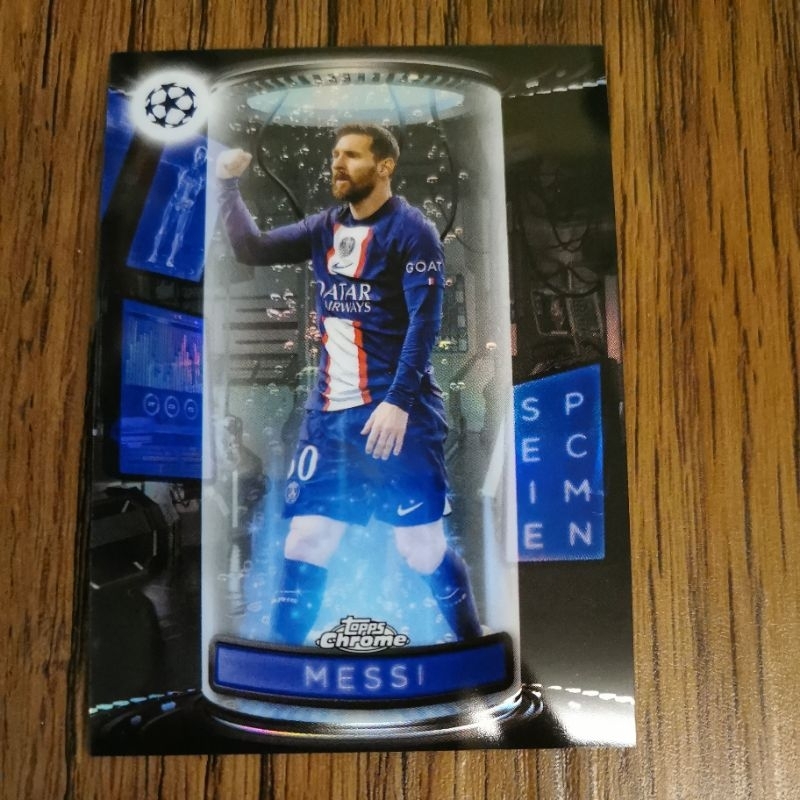 Topps Chrome UCC 2022/23 Specimen Card (Messi, Mbappe, Salah, Zlatan ...
