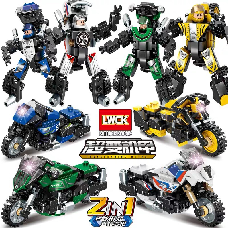 Honda BMW Racing Motorcycle Car Nano Micro Bricks Building Blocks Ride ...