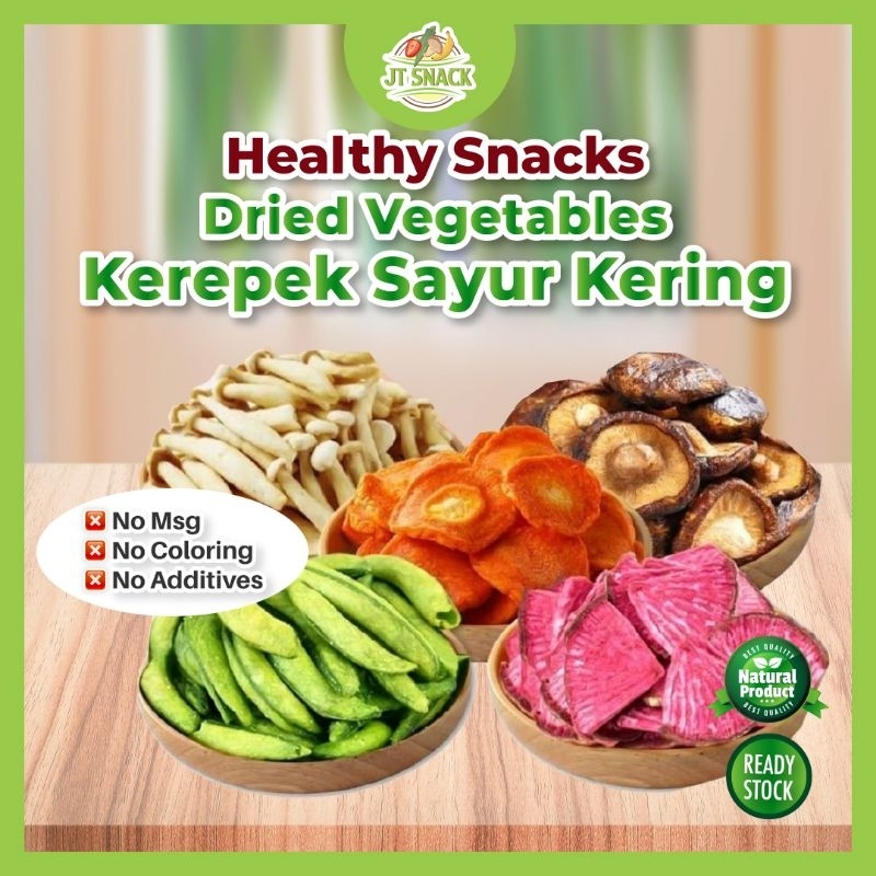 【10g-40g】Vegetarian Healthy Snacks Dried Vegetables Kerepek Sayur ...