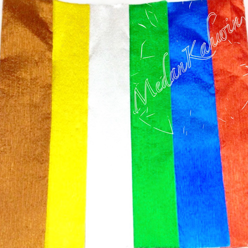 #EX0004 50x100cm Kertas Timah Aluminium Foiled Crepe Paper @ 9 pilihan ...