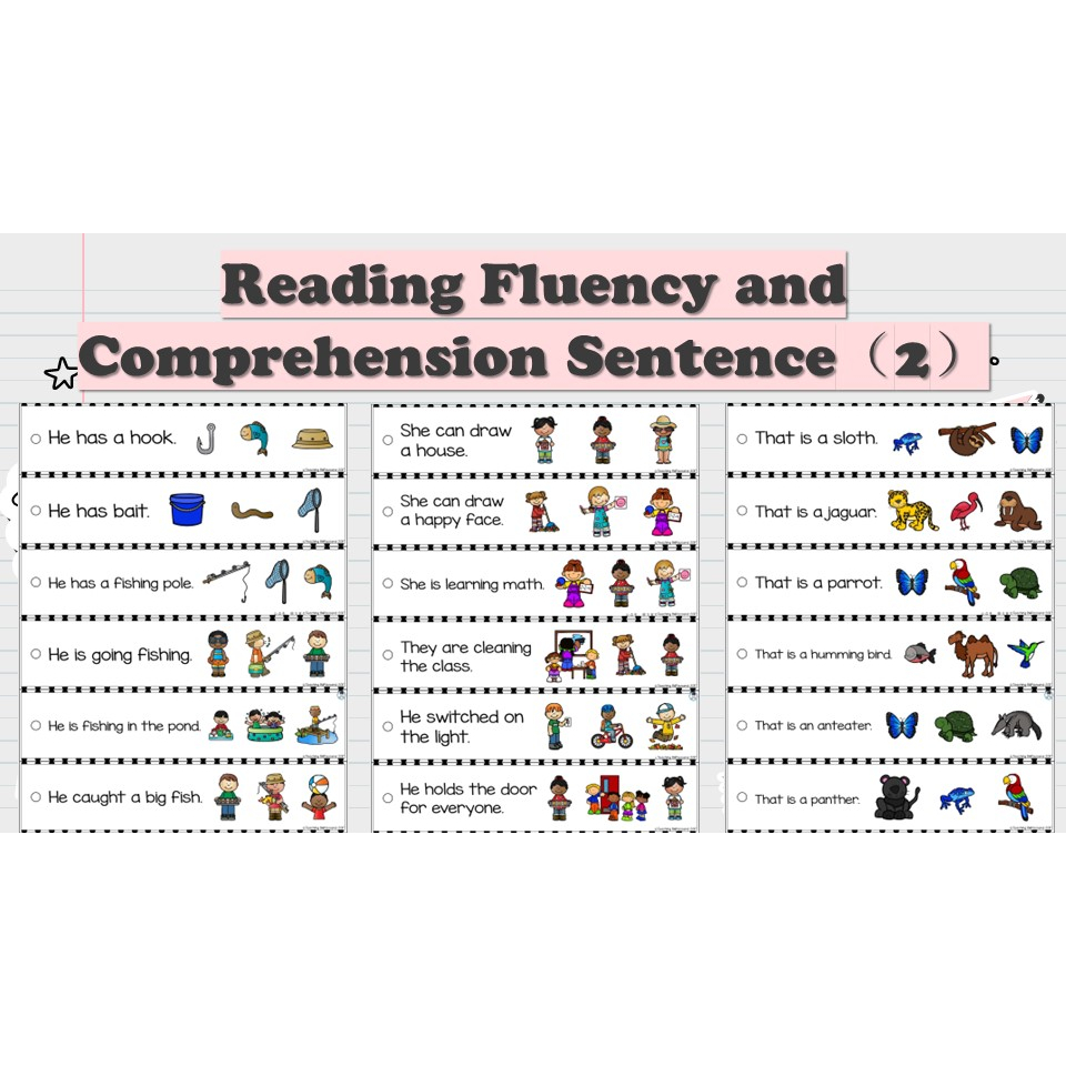 [PRE155] 64 pages Reading Fluency and Comprehension Sentence（2 ...