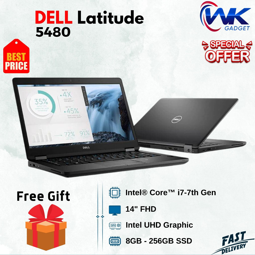 Dell Latitude 5480 | Intel Core ( i3-7th | Core i5-7th | Core i7-7th ) Gen | 8GB - 256GB SSD ...