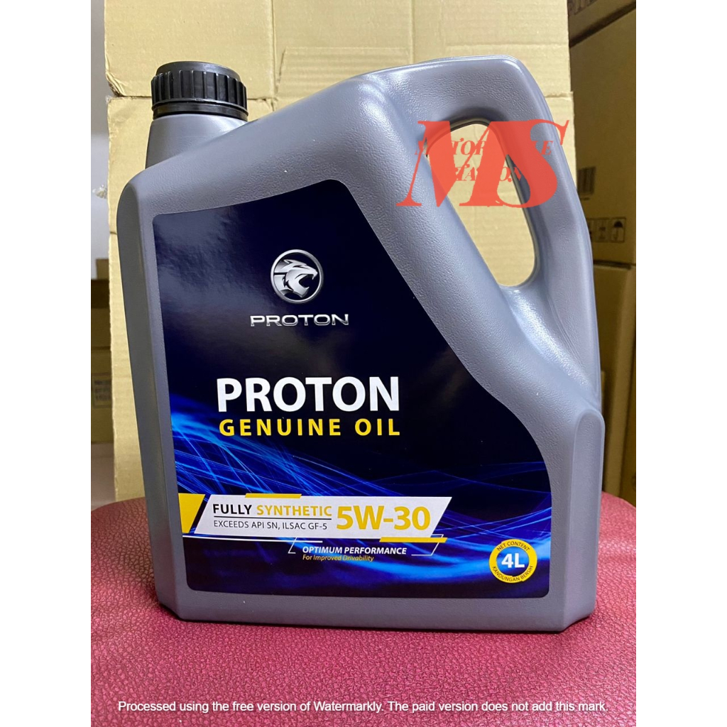 ENGINE OIL PROTON KERETA CAR FULLY SYNTHETIC 5W30 WITH OIL FILTER ...