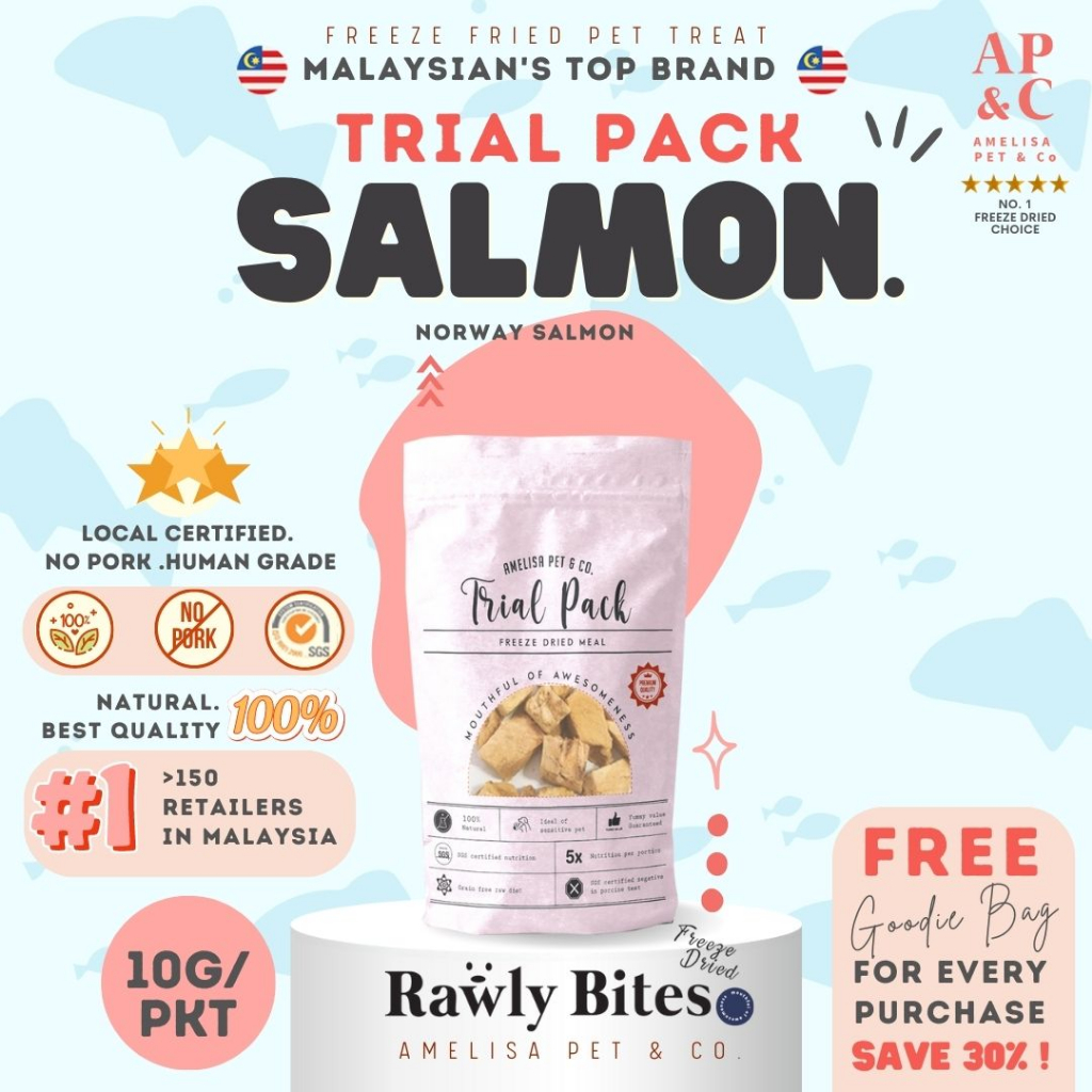 Amelisa Pet & Co. Freeze Dried Pet Treats Trial Packs (10g) (Main Meal ...