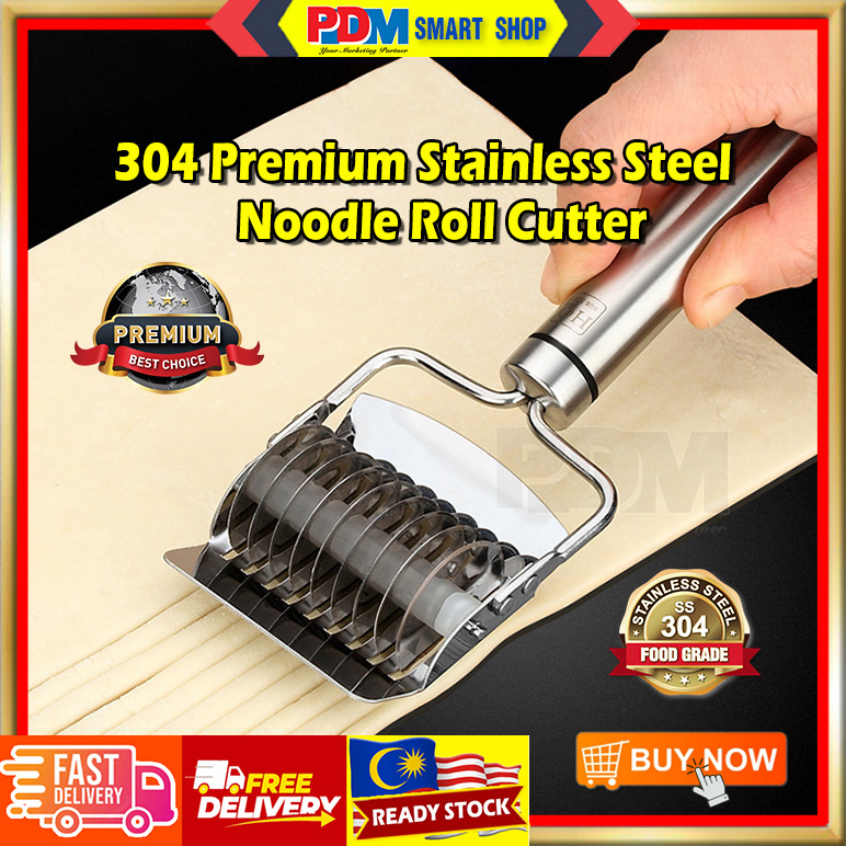 PDM Premium 304 Stainless Steel Noodle Roll Cutter Dough Cutter Hand ...
