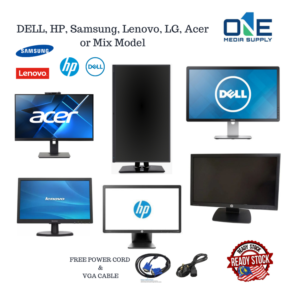 HP, DELL & Mix Model WIDESCREEN LED MONITOR LCD MONITOR | Shopee Malaysia